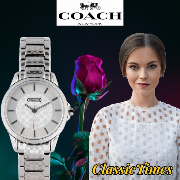 Coach | Accessories | New Coach Classic Signature Ladies Silver Logo ...